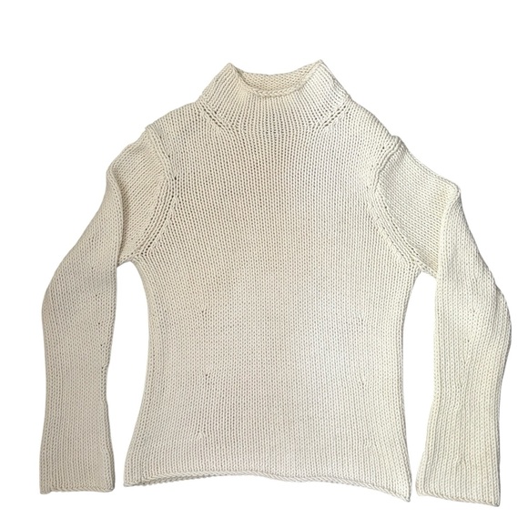GAP | Sweaters | Vintage Gap Cotton Fisherman Heavy Knit Mock Neck ...
